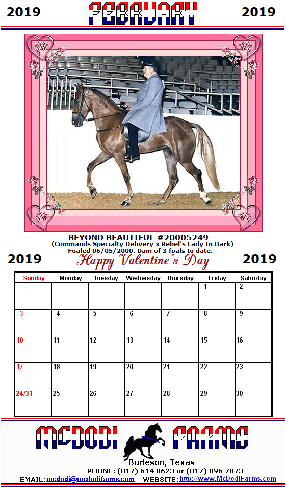 McDodi Farms 2019 Calendar