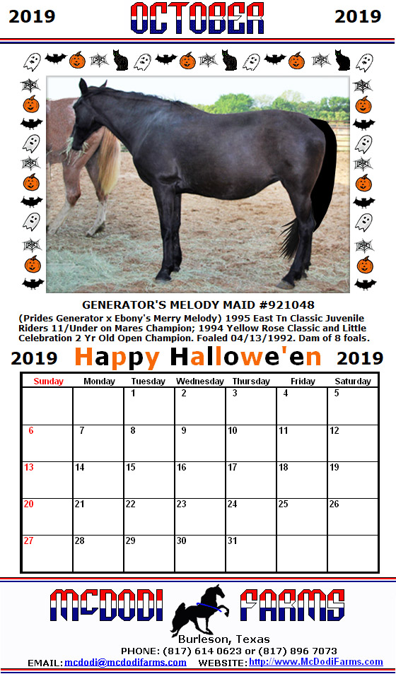 McDodi Farms 2019 Calendar